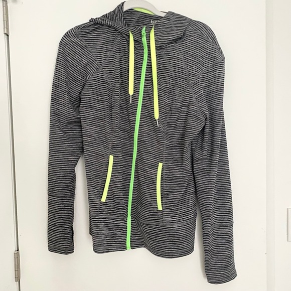 lukka | Jackets & Coats | Lukka Womens Striped Full Zip Hoodie Jacket ...